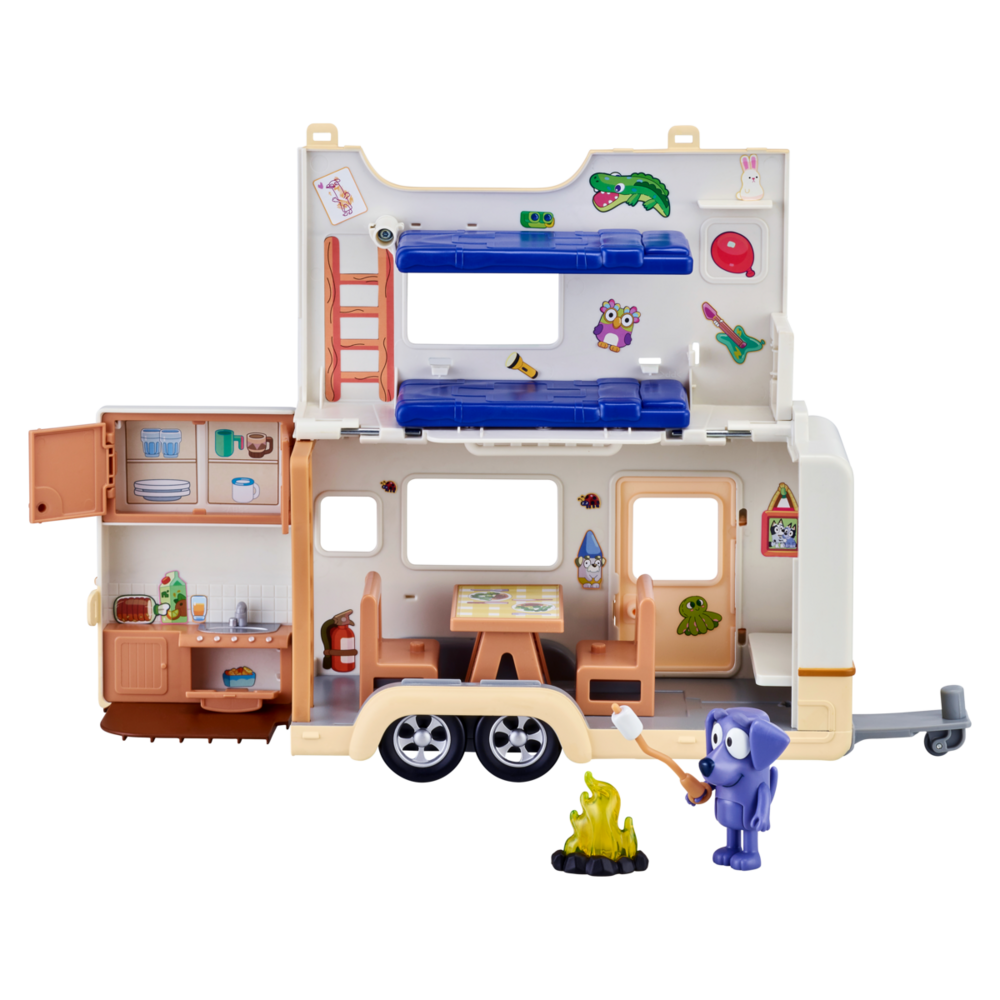 Bluey Ultimate Caravan Adventures Caravan Playset And Three Figures 4WD ... Bluey Ultimate Caravan Adventures Caravan Playset And Three Figures 4WD ...