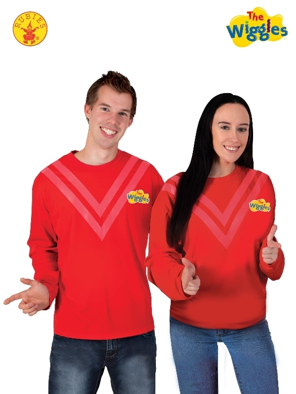 Red Wiggle Adult Costume Top | Aussie Toys Online
