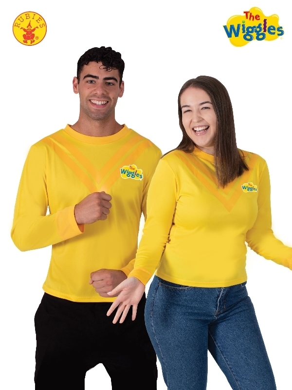 Yellow Wiggle Adult Costume Top | Aussie Toys Online